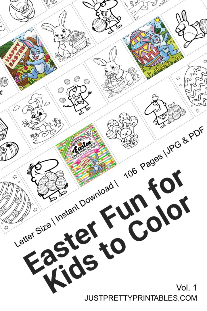 Free Printable Easter Coloring Worksheets for Kids - Just Pretty Printables