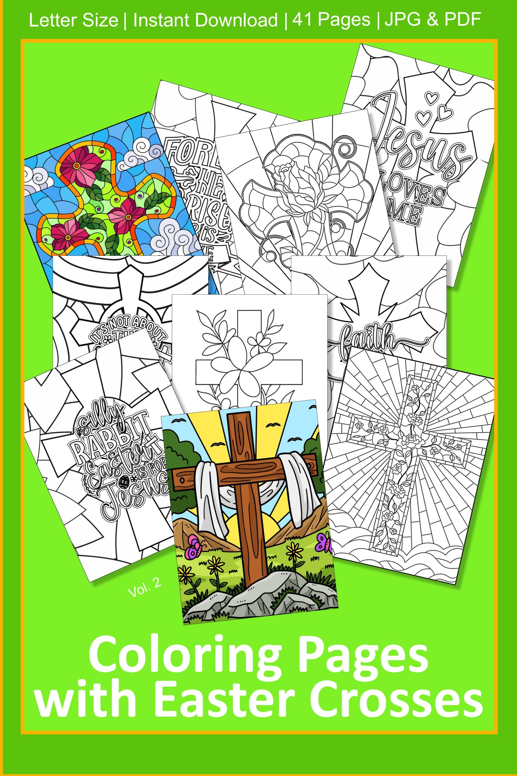 Free Printable Easter Cross Coloring Pages for Kids