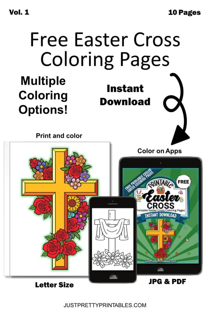 Free & Easy Easter Cross Coloring Pages for Everyone