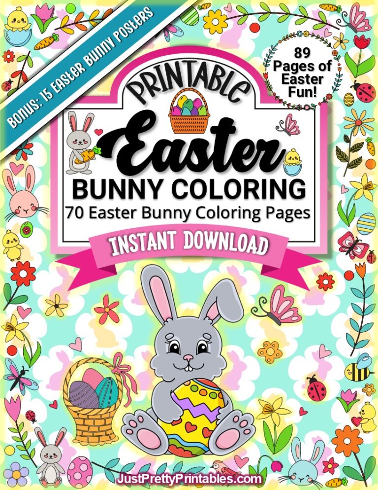 Free Printable Easter Bunny Coloring Pages for Kids
