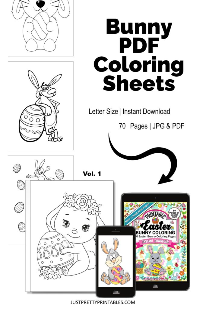 Free Printable Easter Bunny Coloring Pages for Kids