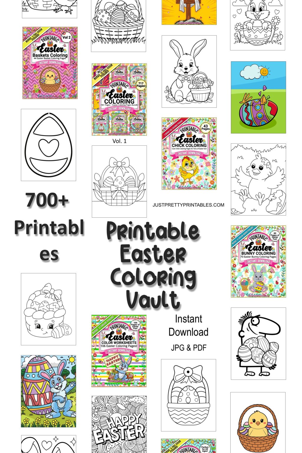 Printable Easter Coloring Pages for Kids and Adults